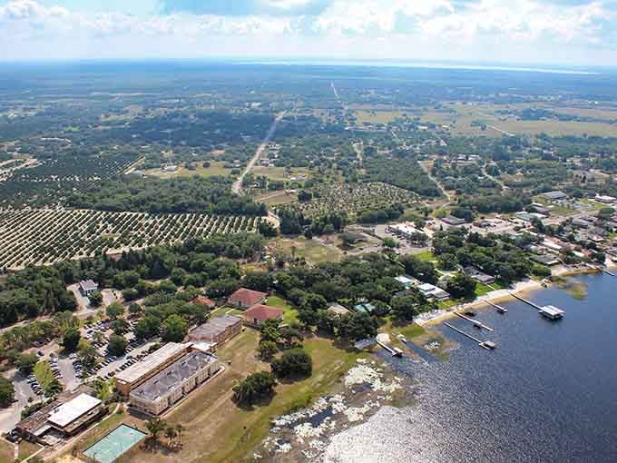 Rolling terrain dotted with lakes creates surprisingly varied scenery, proving that even subtle elevation changes make for captivating countryside views.