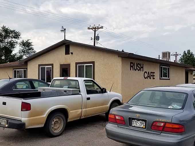 The humble tan exterior and packed parking lot tell you everything: locals know where the good stuff is.