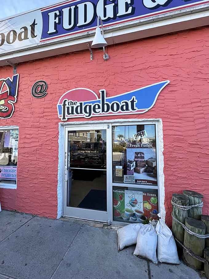 Those sandbags by the entrance can't hold back the waves of chocolate lovers flooding through these doors.