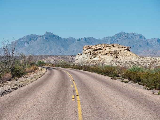 Desert highways stretch toward distant mountains, promising the kind of solitude our souls occasionally crave desperately.