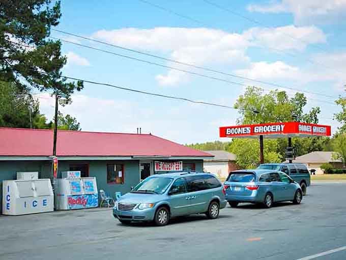 Small-town commerce at its finest: ice, groceries, and the kind of service that remembers your name.