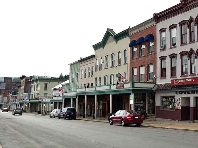 Pastel buildings line the street like a row of friendly neighbors waiting to say hello.