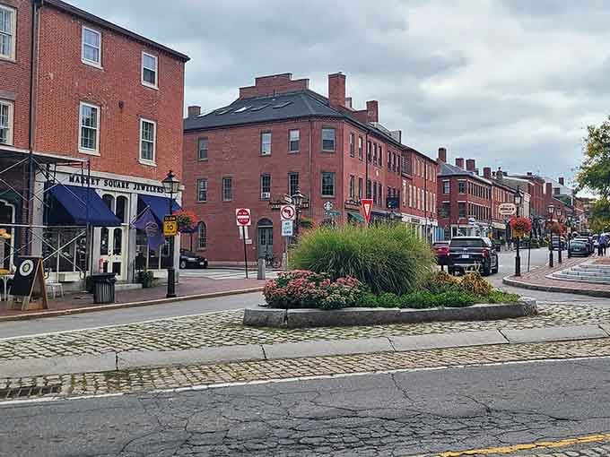 Brick row houses and flowering gardens create the perfect backdrop for a town that takes food seriously.