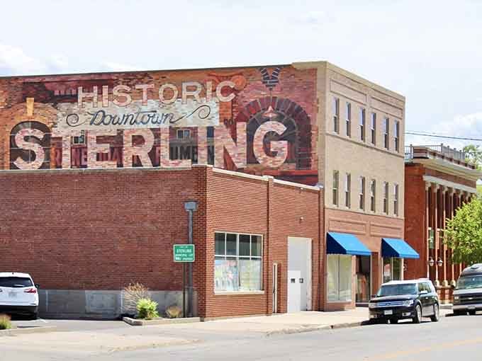 Sterling's historic downtown mural celebrates the town's heritage in bold letters that you can spot from blocks away.