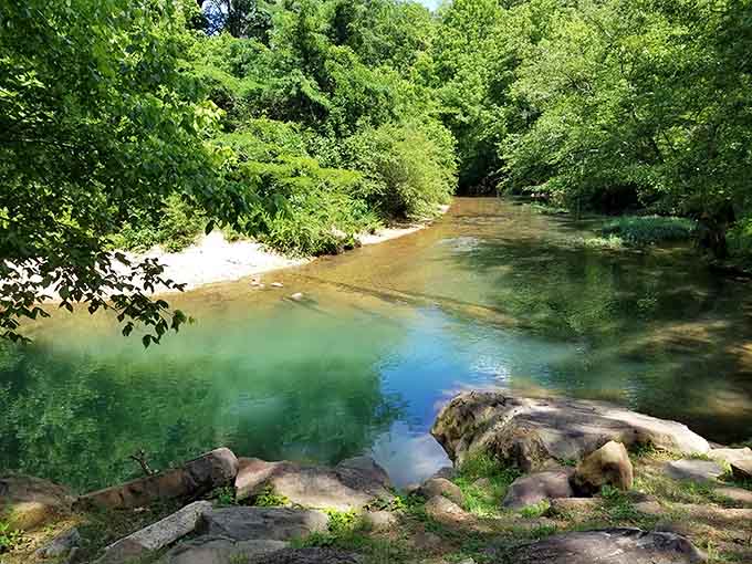 Crystal clear water swirls in shades of turquoise that tropical destinations can only dream about.