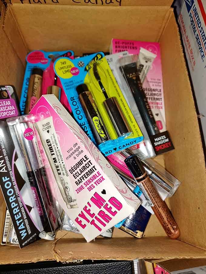 Cosmetics and beauty products fill boxes with brand names you recognize at prices you'll actually appreciate.