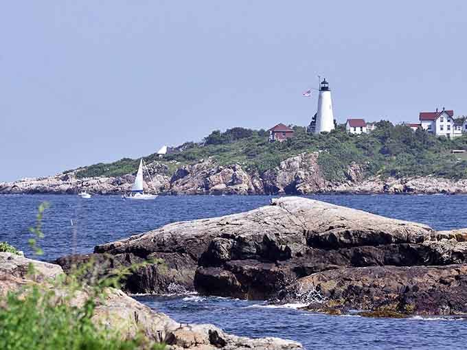 Sailboats drift past like they're auditioning for a Ralph Lauren advertisement, and honestly, they'd get the part.