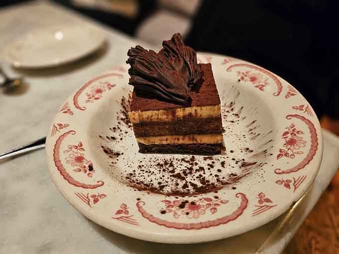 Tiramisu layers so precise, they'd make an architect jealous of the structural integrity and delicious engineering involved.