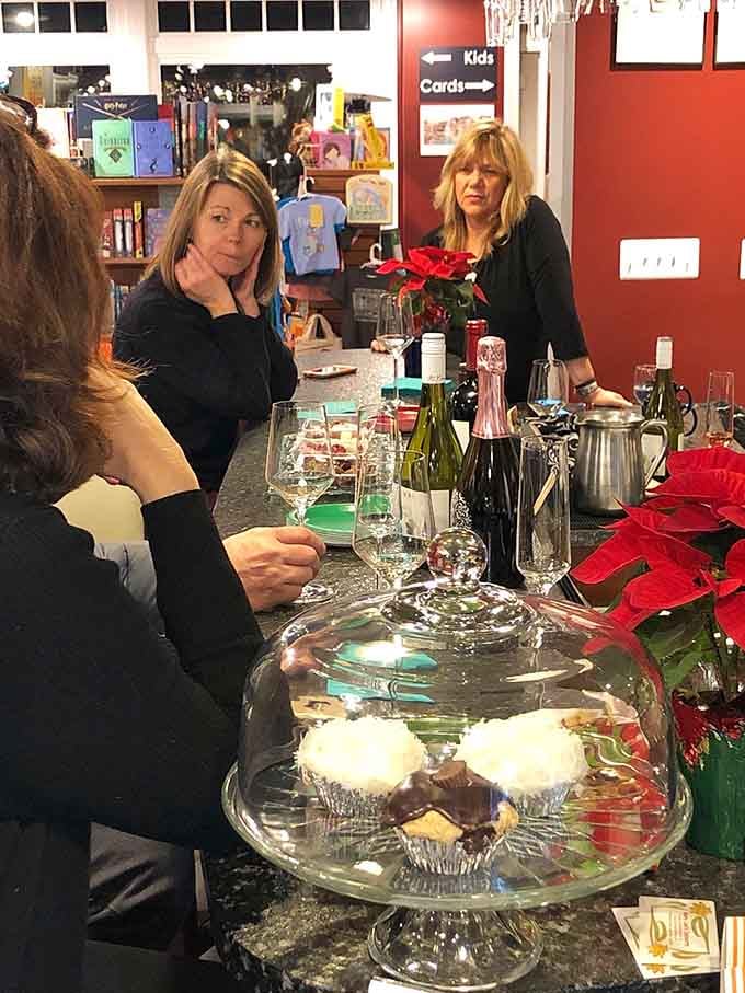 Community gatherings where book lovers connect over shared passions, cupcakes, and excellent conversation flow freely.