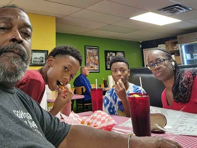 Family dining at its finest, where memories are made and elastic waistbands are strongly recommended for everyone.