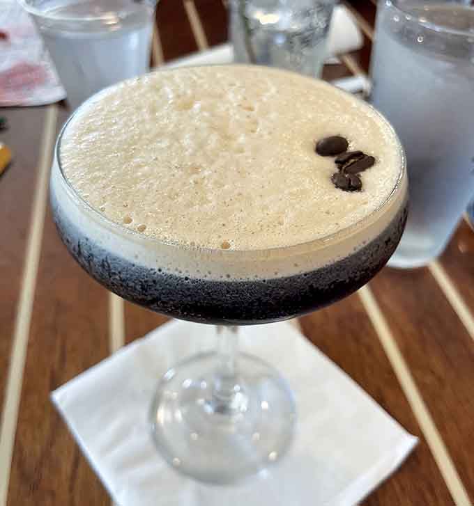 That layered espresso martini looks like it could wake you up and relax you simultaneously somehow.