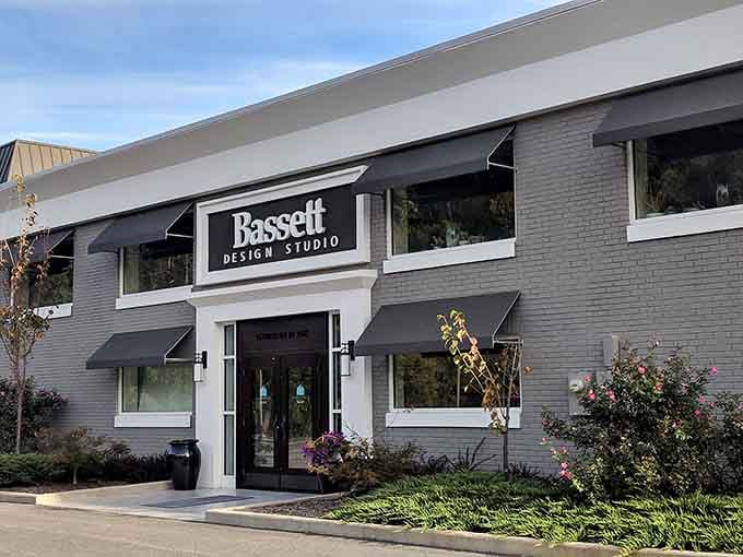 Bassett Furniture's legacy lives on in this building, a monument to craftsmanship and the town's industrial heritage that shaped generations.