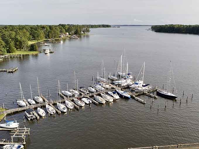 The marina where boats rest easy and stress floats away with the tide, no effort required.