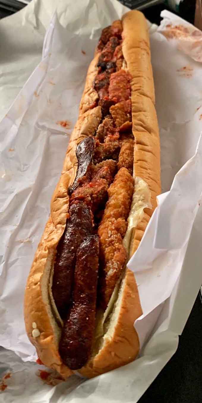 Breaded cutlets blanketed in sauce and cheese, proving that sometimes excess is exactly what the doctor ordered.