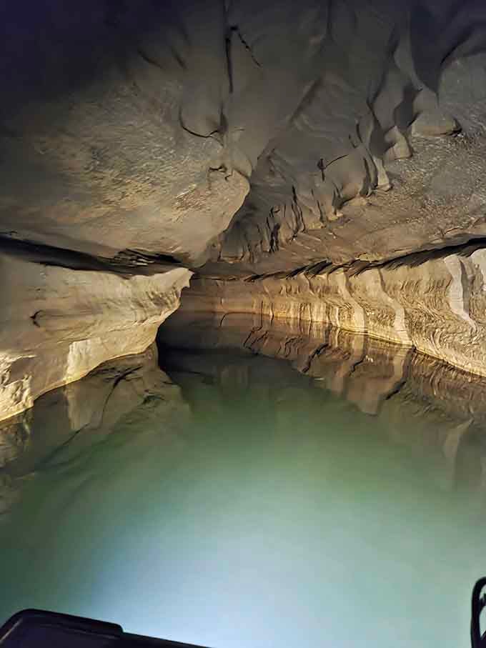 Mirror-like reflections double the beauty, giving you twice the geological magnificence for your admission price.