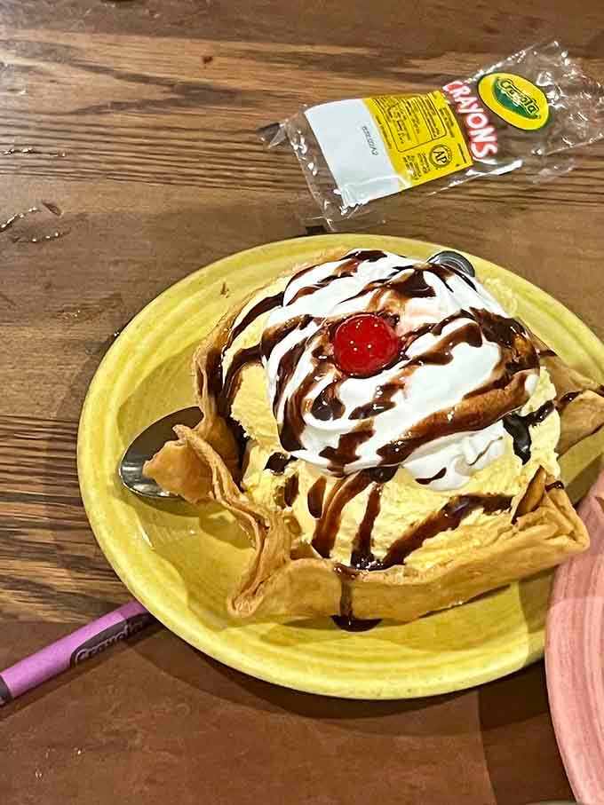 Fried ice cream: the dessert that shouldn't exist but does, and we're all better people for it.