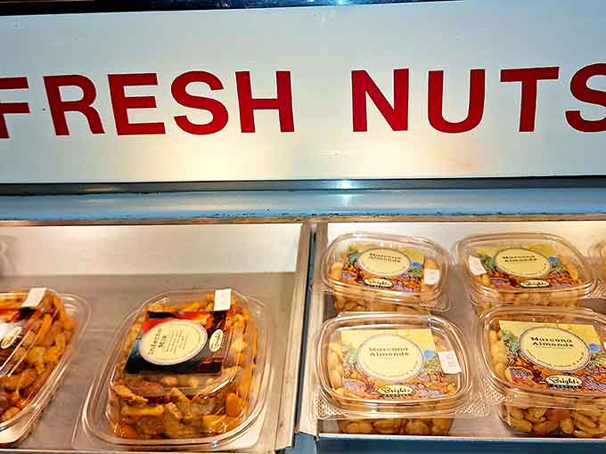 Fresh roasted nuts displayed like edible treasure, because sometimes healthy snacking can still feel wonderfully indulgent and special.