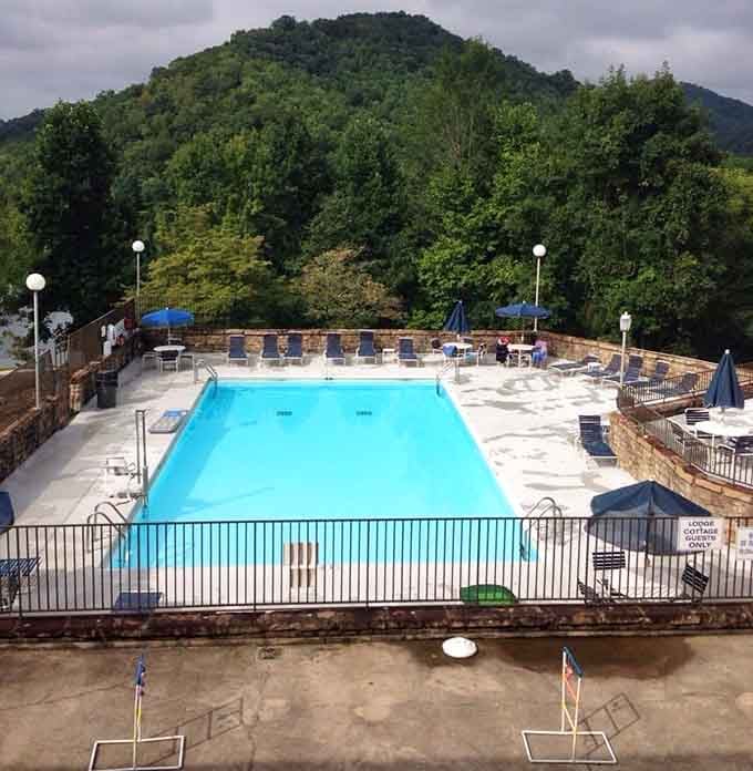 When the lake feels too adventurous, the pool offers mountain views with chlorinated convenience and lounge chairs.