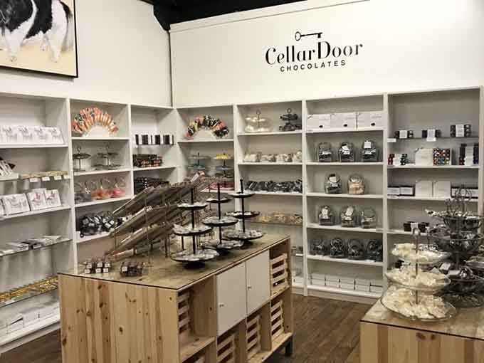 Cellar Door Chocolates transforms this corner into sweet temptation central, and resistance is absolutely futile at this point.