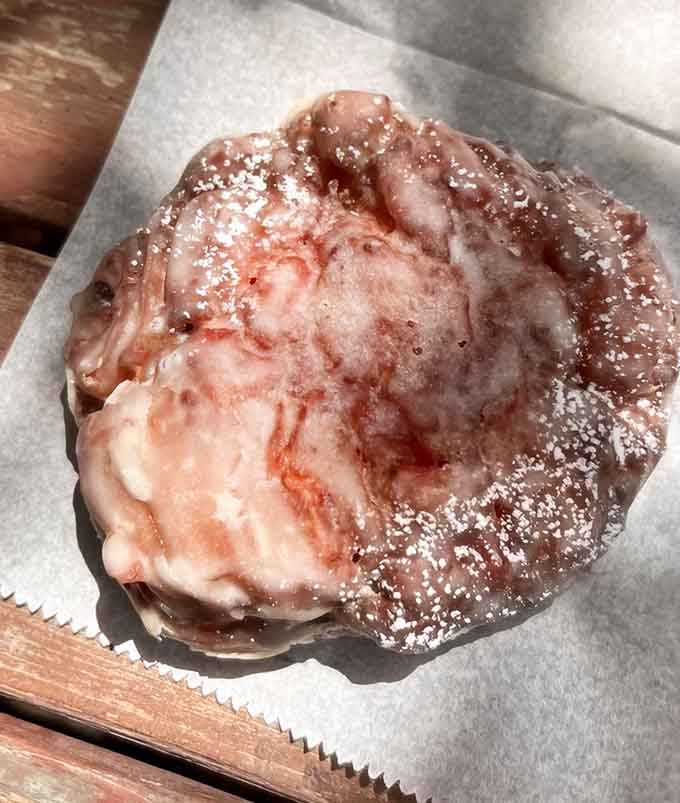 That cherry fritter is what happens when pastry meets fruit and they decide to become best friends.