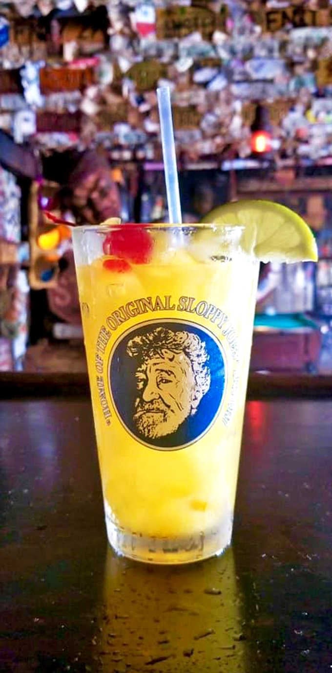 This tropical cocktail is so bright and cheerful, even the ghosts probably want to take a sip.