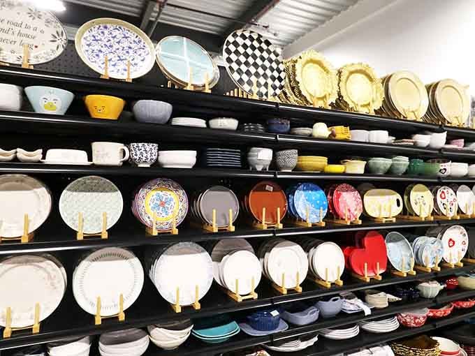 Plates and bowls displaying patterns from elegant to whimsical, transforming dinner tables without transforming bank account balances.