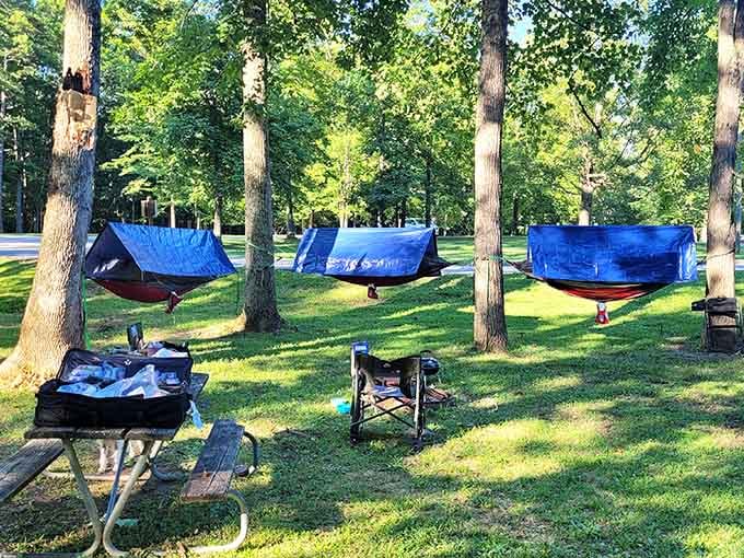 Hammock camping takes "sleeping under the stars" to a whole new level of comfort and Instagram-worthiness combined.