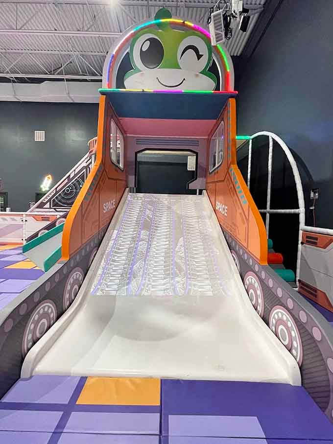 Even the smaller slides pack enough excitement to make playground equipment everywhere feel deeply inadequate.