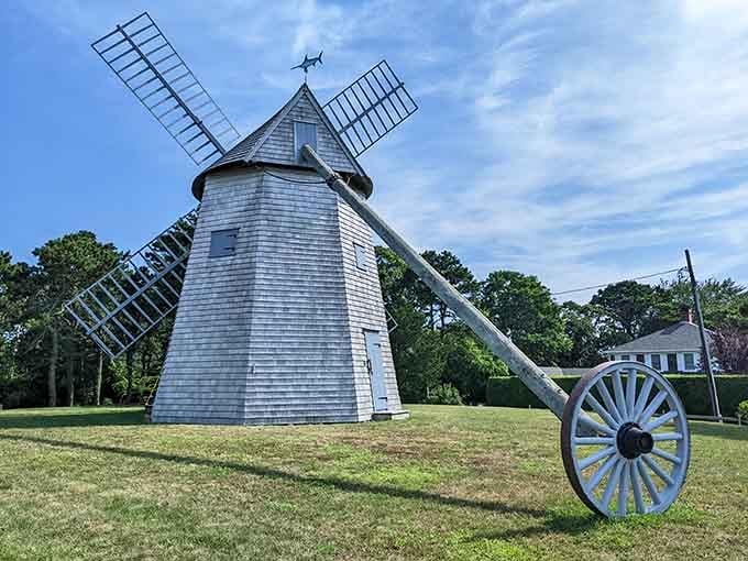 This 1797 windmill stands as proof that renewable energy was cool centuries before anyone invented the term "carbon footprint."