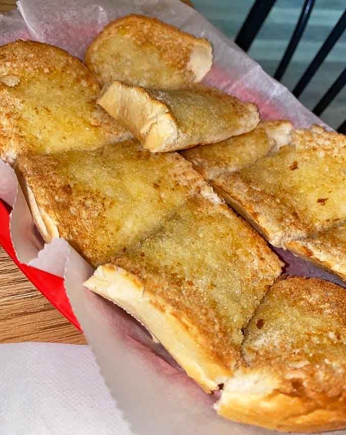 Buttery garlic bread that's perfectly toasted and ready to make any meal exponentially better with every single bite.