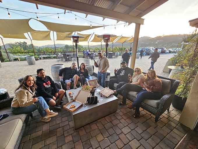 Good wine, great company, and sunset views prove some investments pay immediate dividends in happiness.