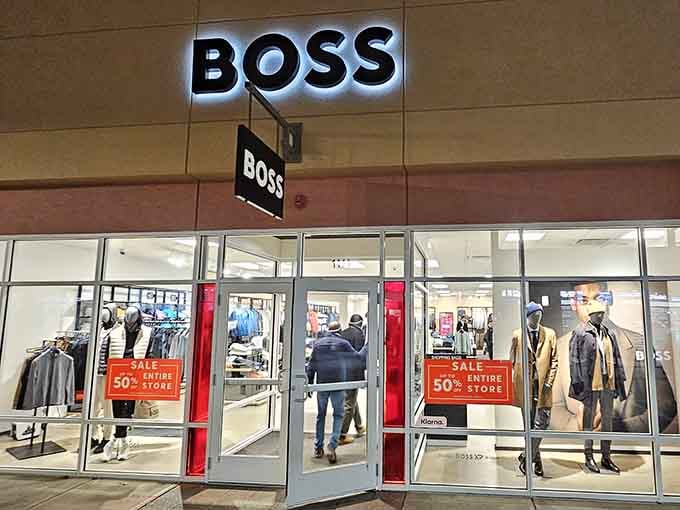 Sleek European styling at outlet prices makes looking sharp surprisingly affordable for the discerning shopper.