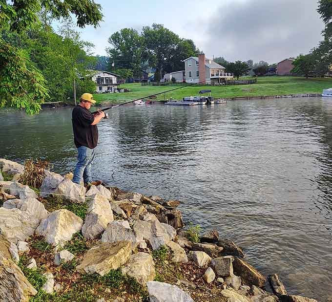 Fishing from the rocky shore beats scrolling through your phone any day of the week, guaranteed.
