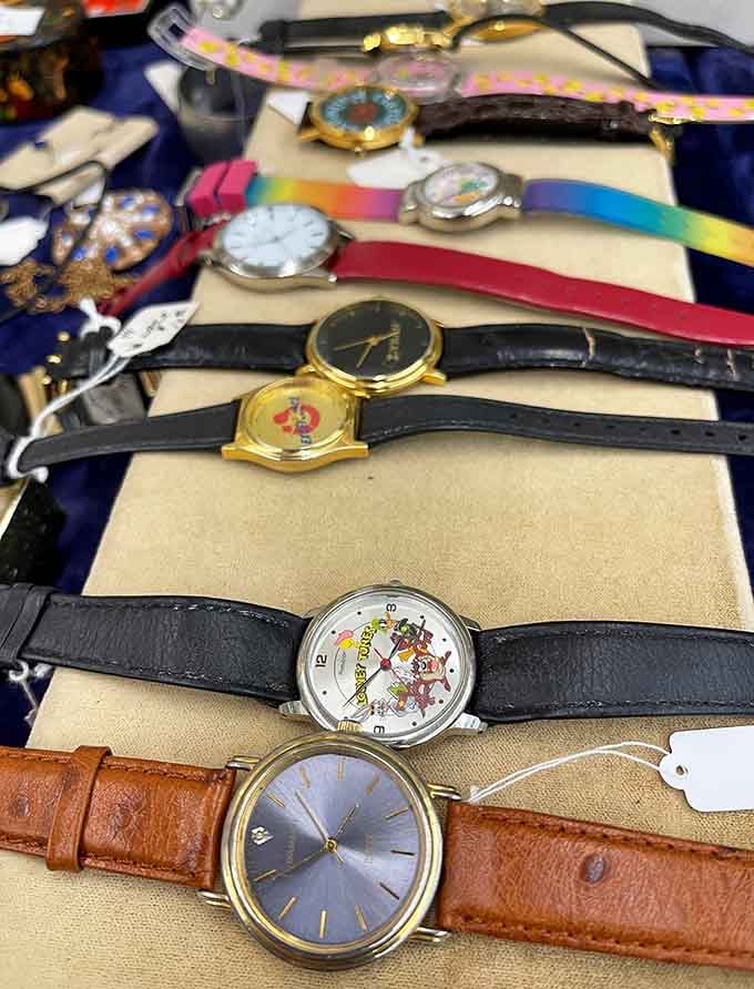 Vintage watches displaying more character on their faces than most people show before their morning coffee kicks in.