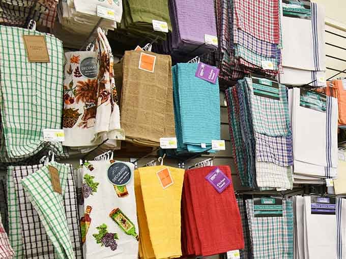 Kitchen towels in cheerful patterns that prove functional doesn't have to mean boring or expensive.