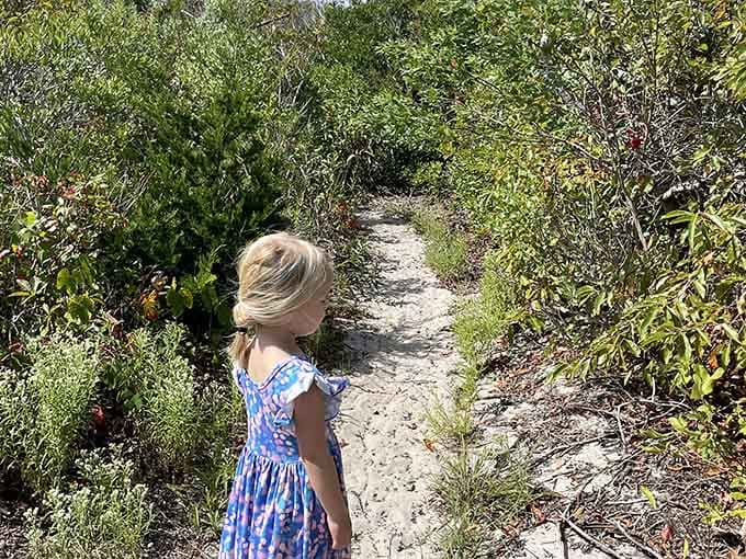 Little wanderers find their own paths through maritime forests that feel like secret hideaways from civilization.