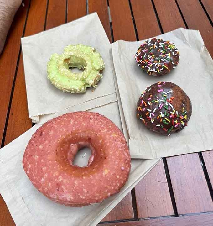 Four different personalities in pastry form, each one ready to make your taste buds reconsider their life choices.