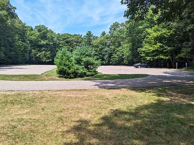 Ample parking means you won't circle like a vulture hunting for a spot on busy days.