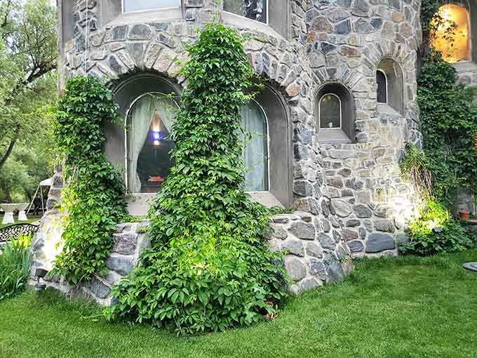 Ivy-covered walls and arched windows create a scene that belongs in the English countryside, not twenty minutes from Denver.