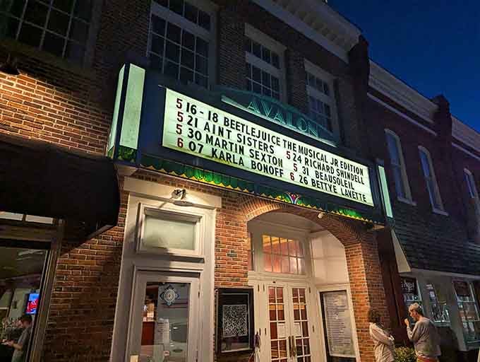 The marquee promises entertainment that doesn't require explosions or superheroes, just good old-fashioned talent and storytelling.