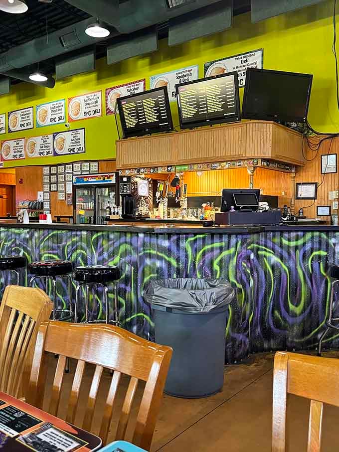 That counter area is where the magic happens, and by magic, we mean sandwiches.