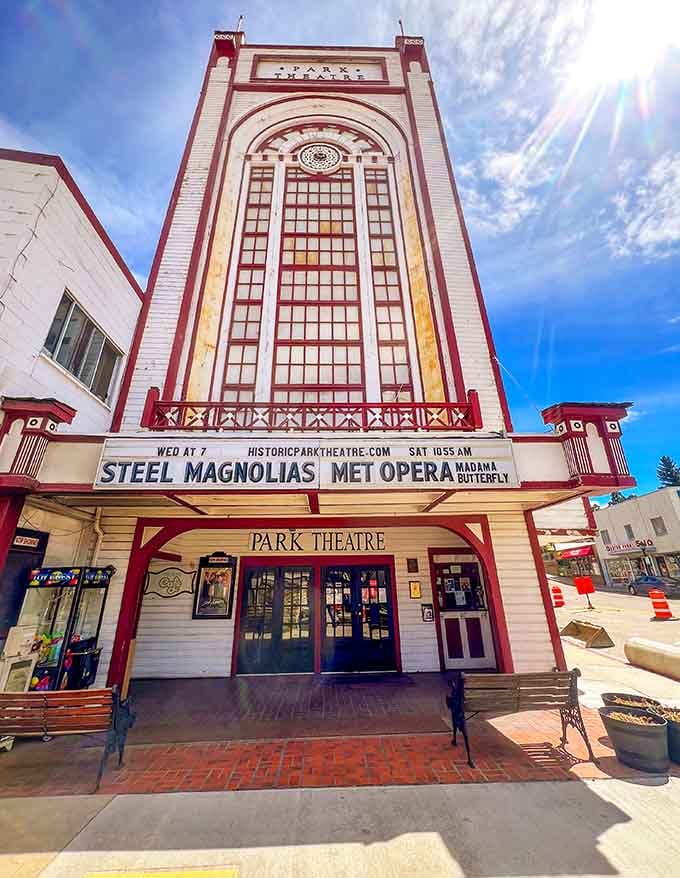 The Park Theatre's art deco facade makes modern multiplexes look like they're not even trying to impress anyone.