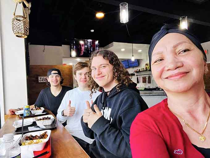 Happy faces around the table tell you everything you need to know about the quality of what's being served here.