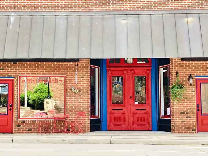 Red Door 104's bright entrance promises the kind of unique finds that make shopping an actual adventure again.