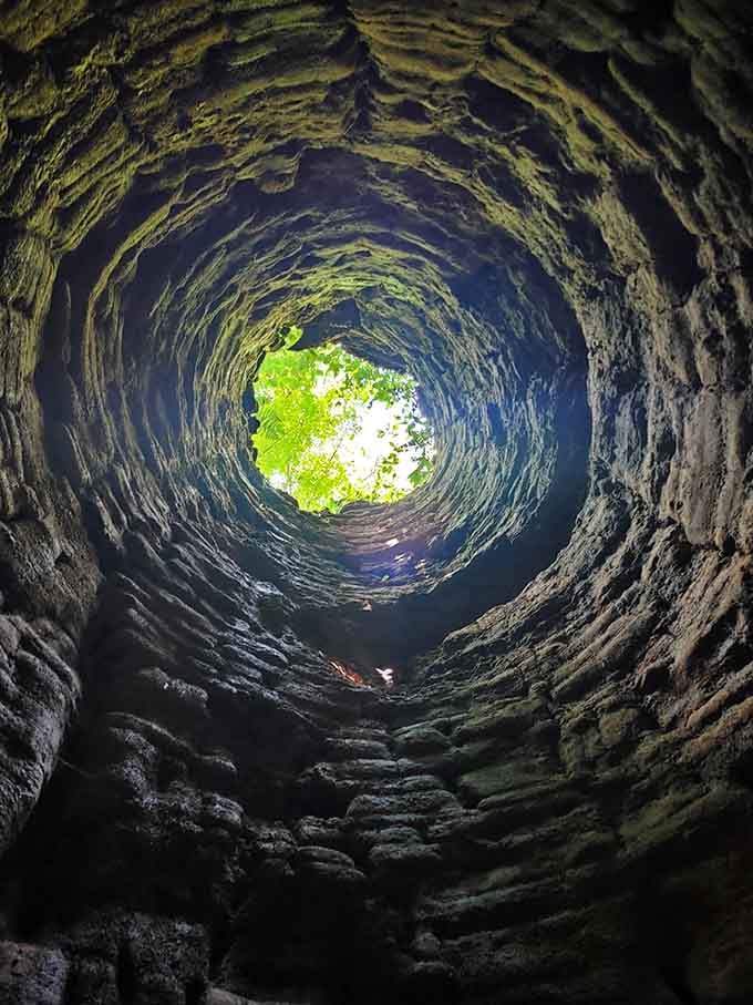 Looking up through Rockland Furnace feels like peering into a natural cathedral with excellent acoustics.