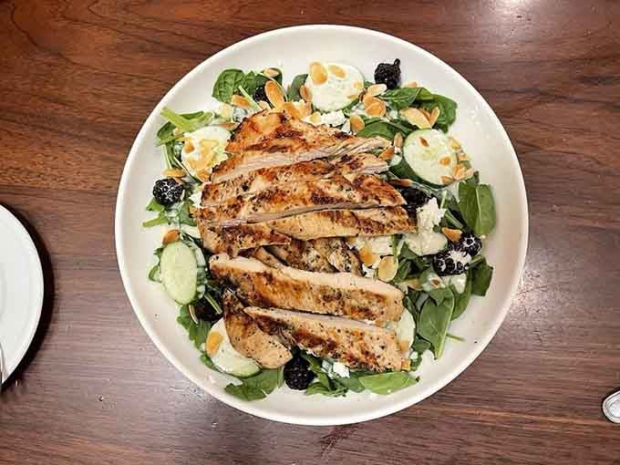 This chicken salad looks almost too pretty to eat, though that won't stop you for long.