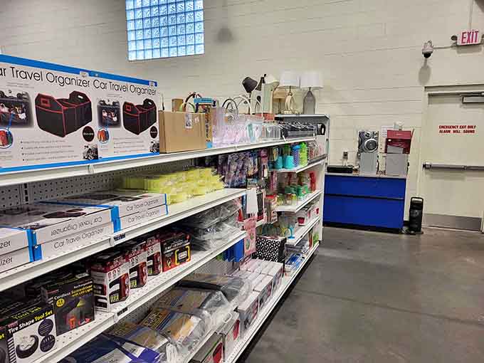 Housewares heaven where mixing bowls and coffee makers patiently await their comeback tour in your kitchen.