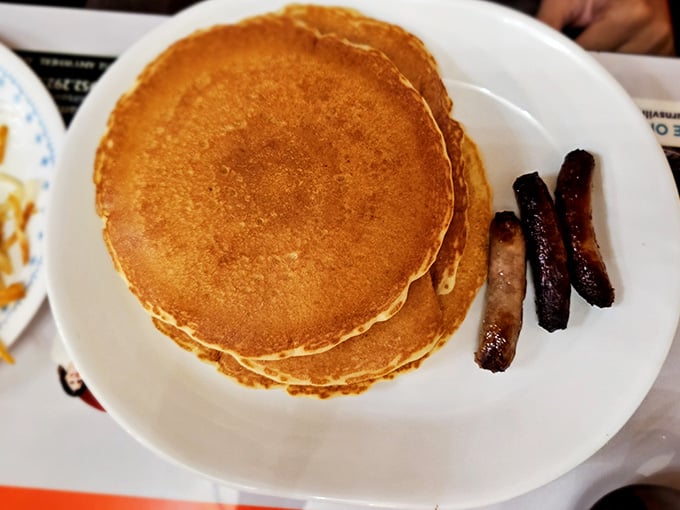 Pancakes this size require strategic planning and possibly a nap scheduled for later this afternoon, totally worth it.
