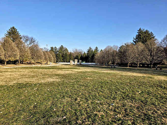 Wide open spaces perfect for frisbee, kite flying, or dramatically contemplating life's mysteries while looking pensively skyward.