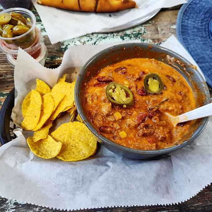 Chili topped with jalape&ntilde;os that'll warm you up faster than a Georgia summer afternoon.
